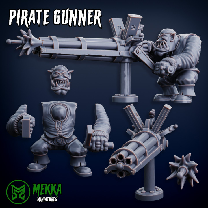 3D Printable Orc Pirate Ship by Mekka Miniatures