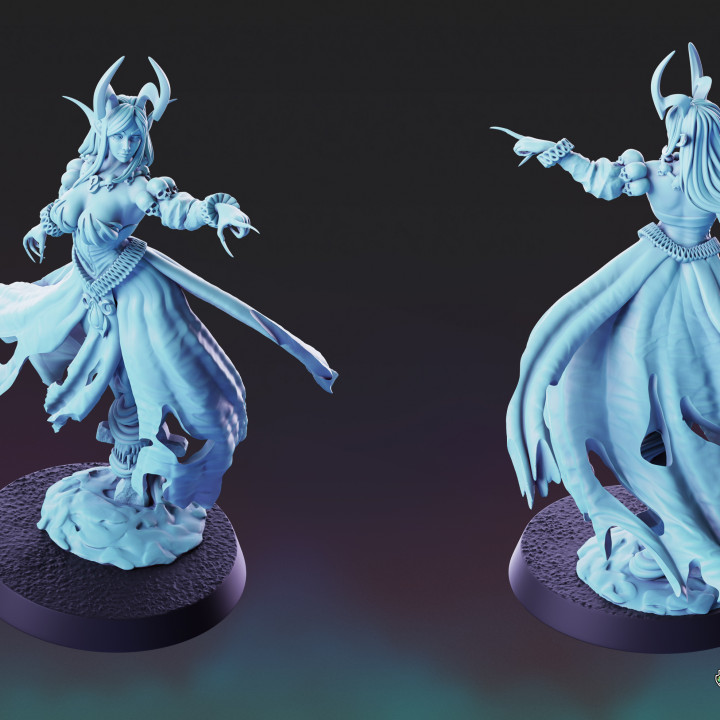 3D Printable Cursed Elf Banshees - Bundle + Pinups by PSMiniatures