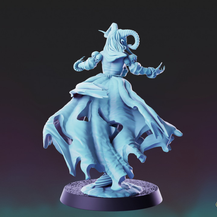 3D Printable Cursed Elf Banshee - Pose 1 + Pinups by PSMiniatures