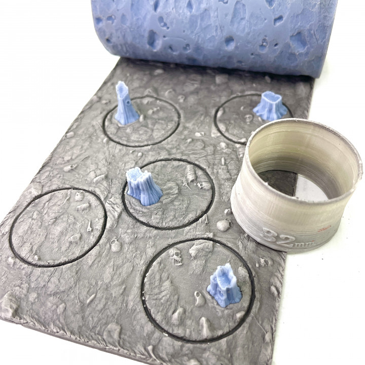 3D Printable Print 'N' Roll: Plague-Ridden Swamp (Texture Roller and Terrain Set) by Custom ...