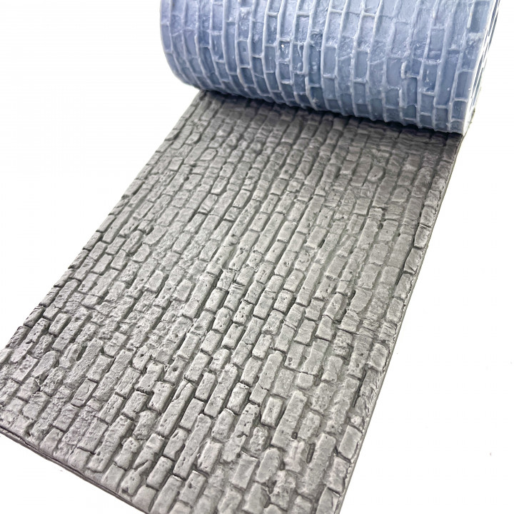 3D Printable Texture Roller: Aged Brick by Custom Miniature Maker
