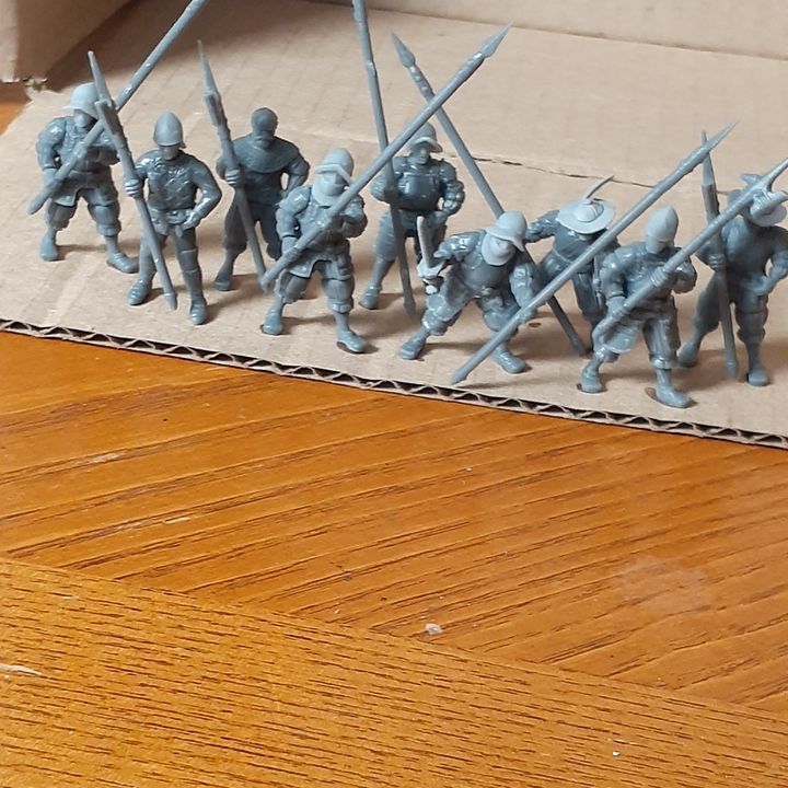 3D Print of German Pikemen and Halberdiers by dravenWGD