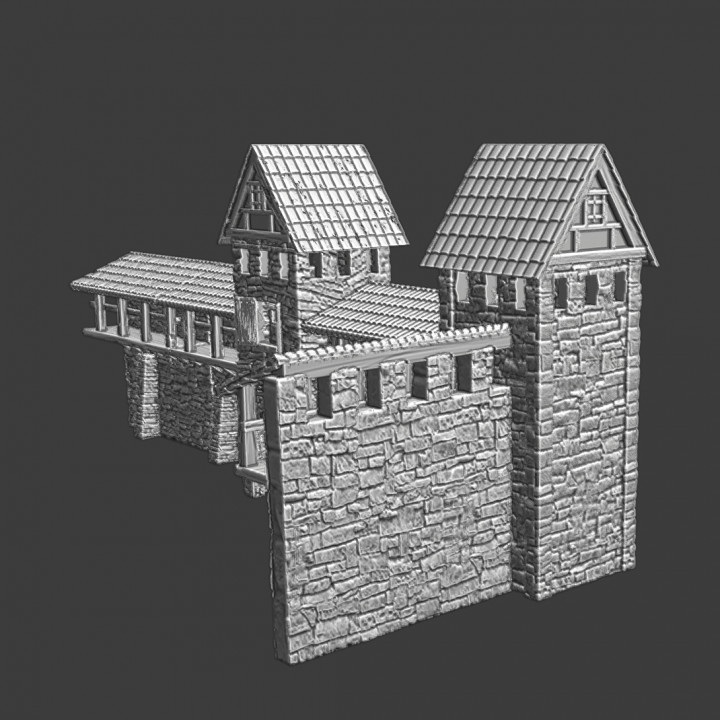 3D Printable Medieval City Walls - Modular Model System by Northern ...