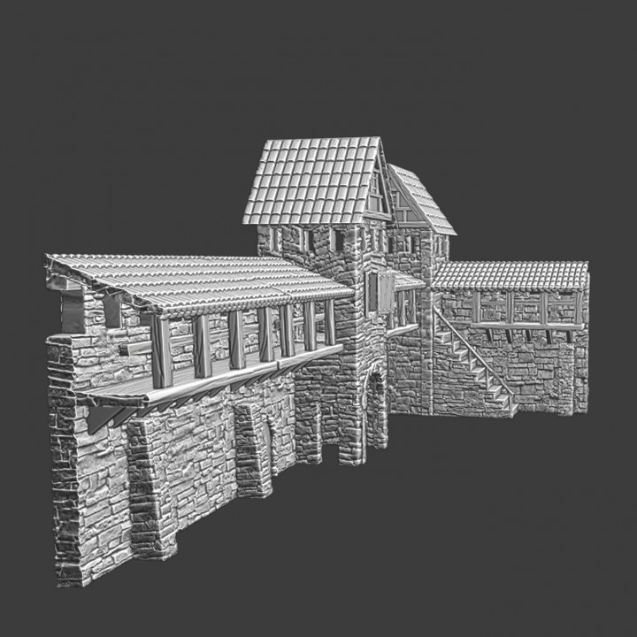 3D Printable Medieval City Walls - Modular Model System by Northern ...