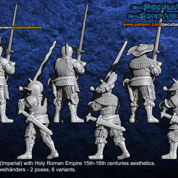 3D Printable German Zweihanders by Ludus Bellum