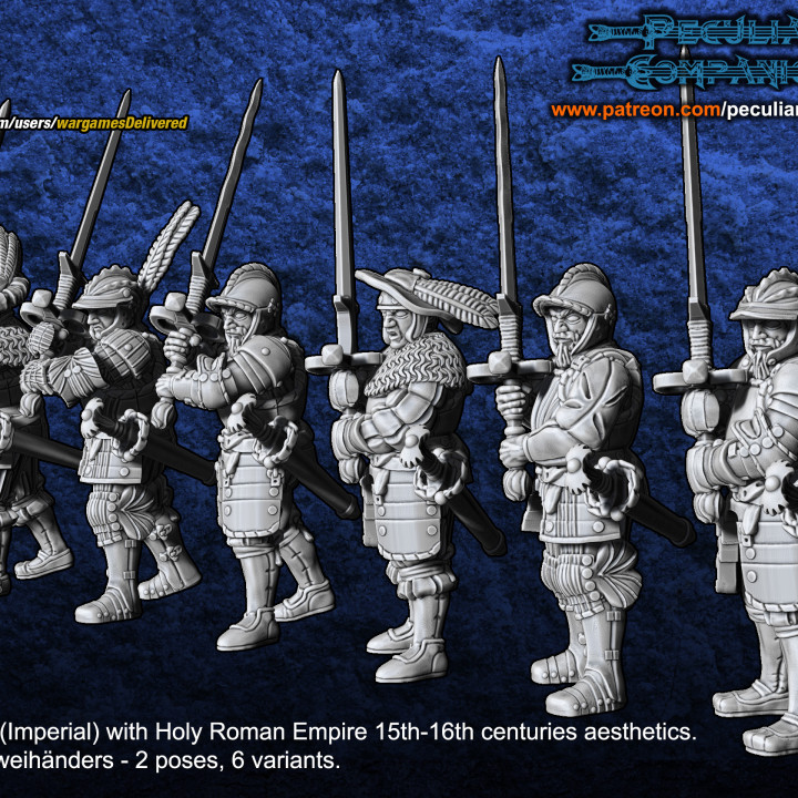 3D Printable German Zweihanders by Ludus Bellum