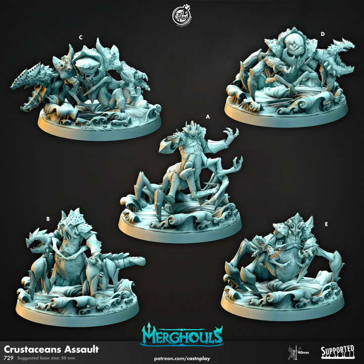 3D Printable Crustaceans Assault (Pre-Supported) | Cast n Play by Cast ...