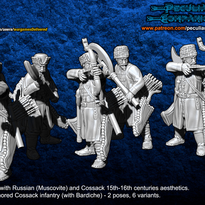 3D Printable Russian Dismounted Cossacks by Ludus Bellum