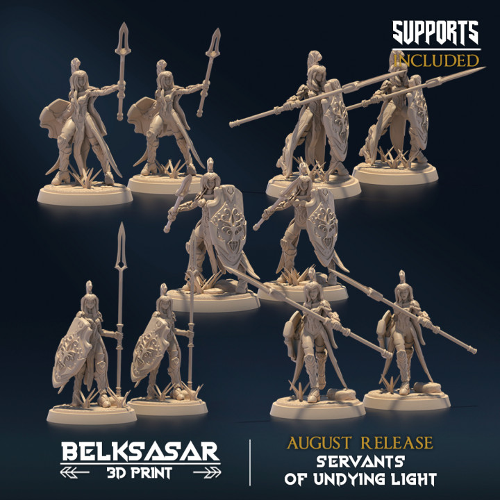 3D Printable Undying Light Spearblade All Variant Set x5 by Belksasar