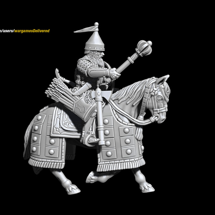 3D Printable Russian Mounted Command by Ludus Bellum
