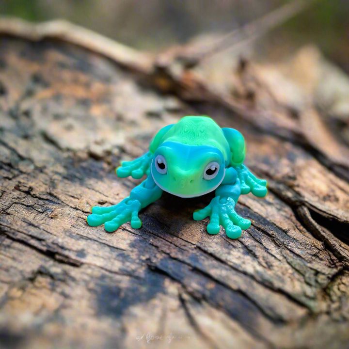 3D Print of Tree Frog, Articulated fidget, Print-In-Place Body, Snap ...