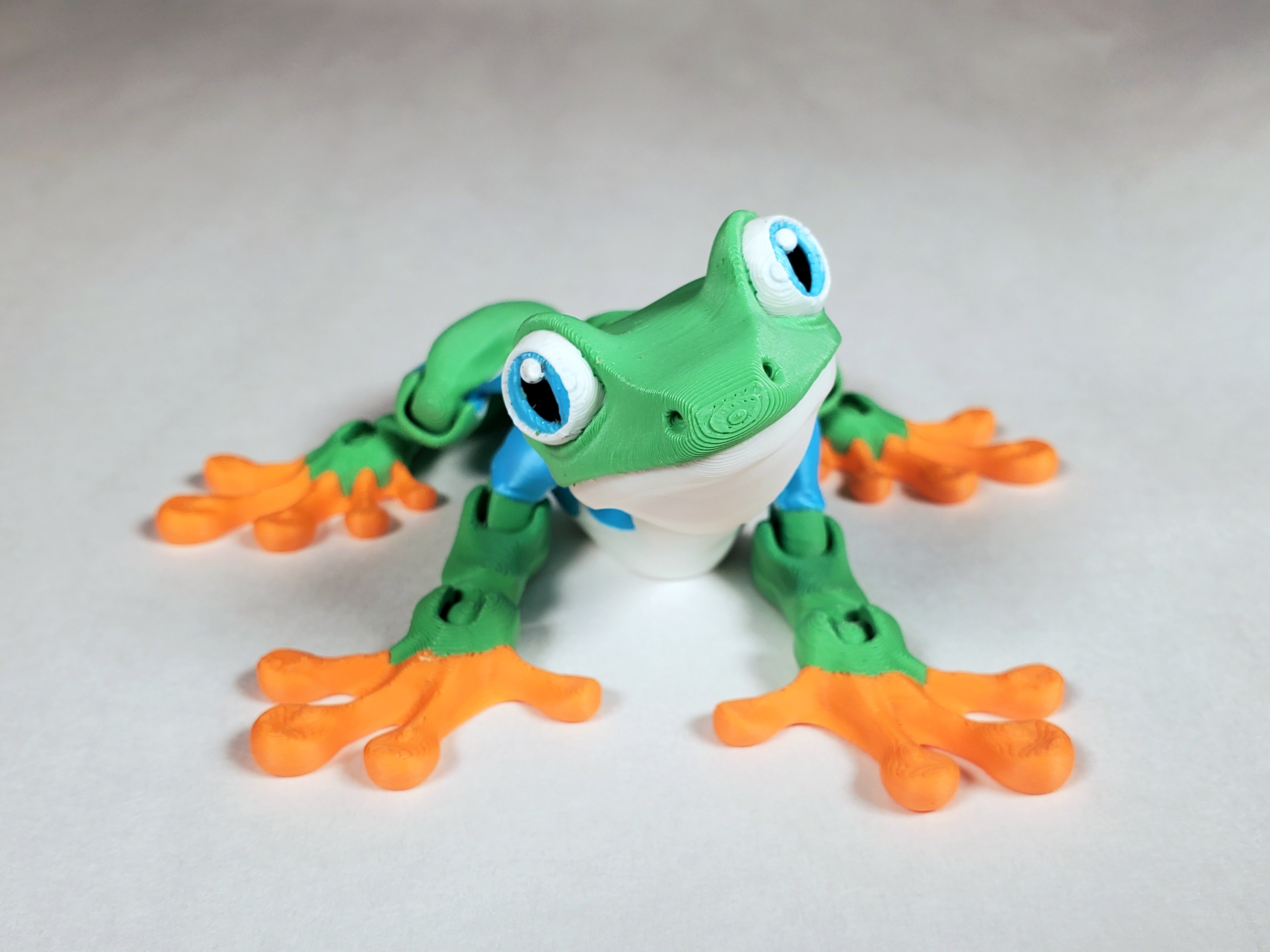 3D Printable Tree Frog, Articulated fidget, Print-In-Place Body, Snap ...