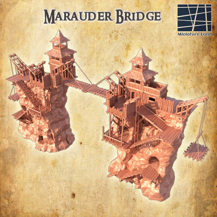 3D Printable Marauder Bridge - Tabletop Terrain - 28 MM by MiniatureLand