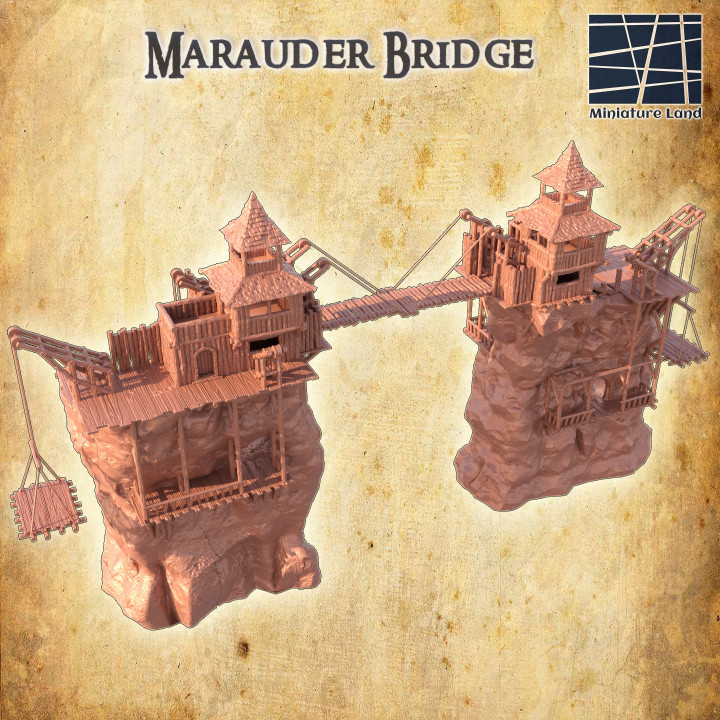 3D Printable Marauder Bridge - Tabletop Terrain - 28 MM by MiniatureLand