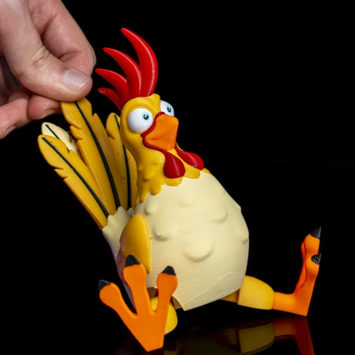 3D Printable Articulated Rooster by Stlflix