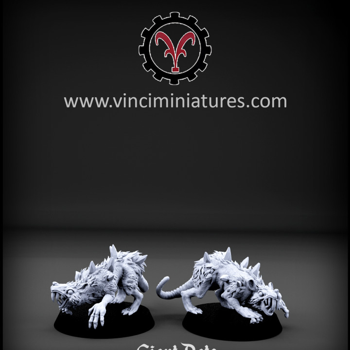 3D Printable GIANT RATS by vinciminiatures