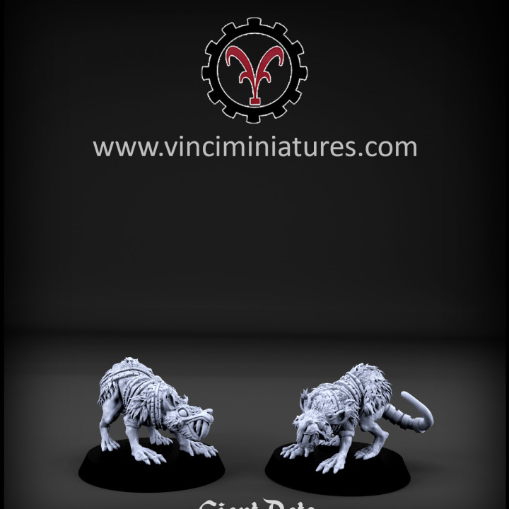 3D Printable GIANT RATS by vinciminiatures