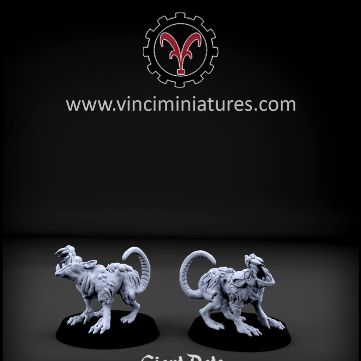 3D Printable GIANT RATS by vinciminiatures