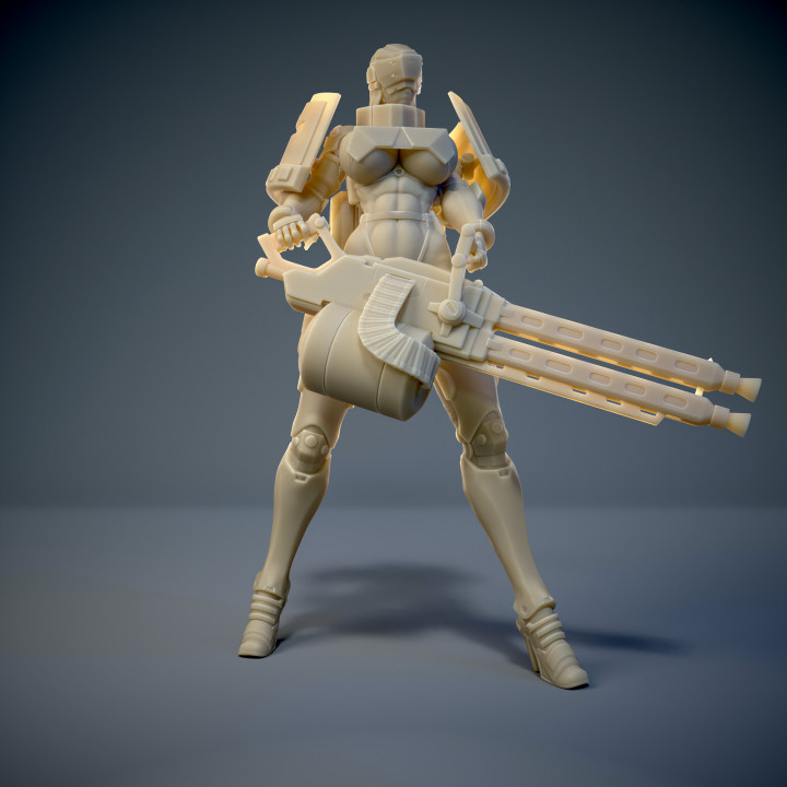3D Printable Combat Doll Heavy Grunt by Mad's Minis