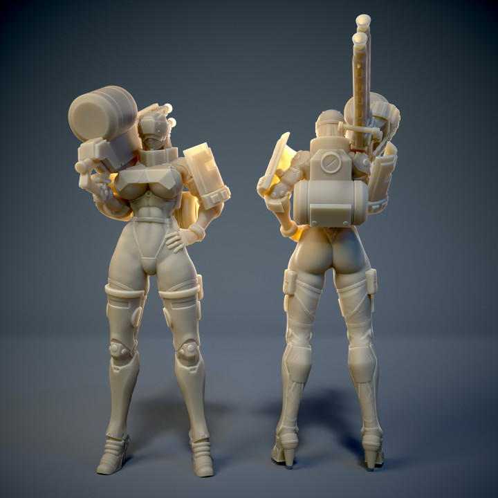 3D Printable Combat Doll Heavy Grunt by Mad's Minis