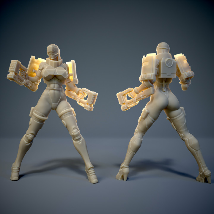 3D Printable Combat Doll Heavy Grunt by Mad's Minis