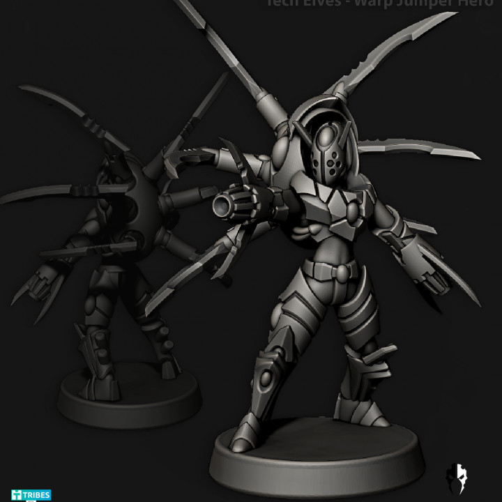 3D Printable Tech Elves - Assassins by Edge Miniatures