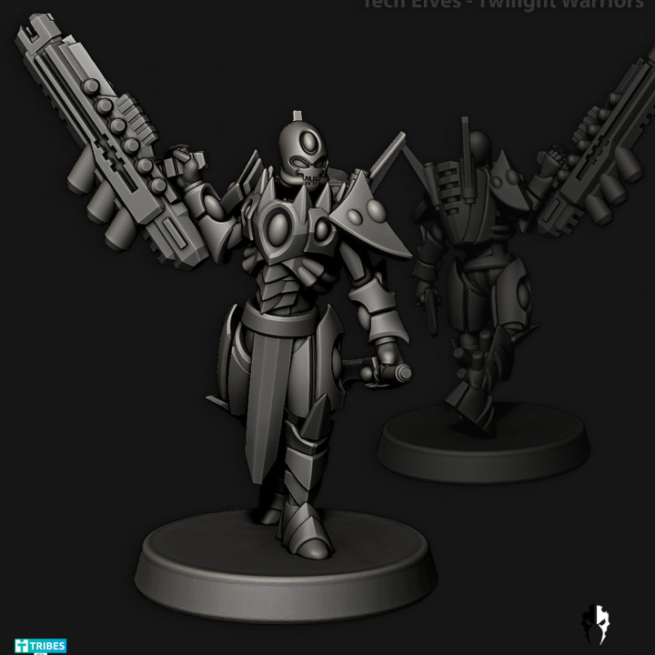 3D Printable Tech Elves - Twilight Warriors by Edge Miniatures
