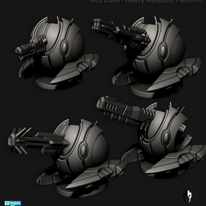 3D Printable Tech Elves - Heavy Fire Platform - Drone by Edge Miniatures