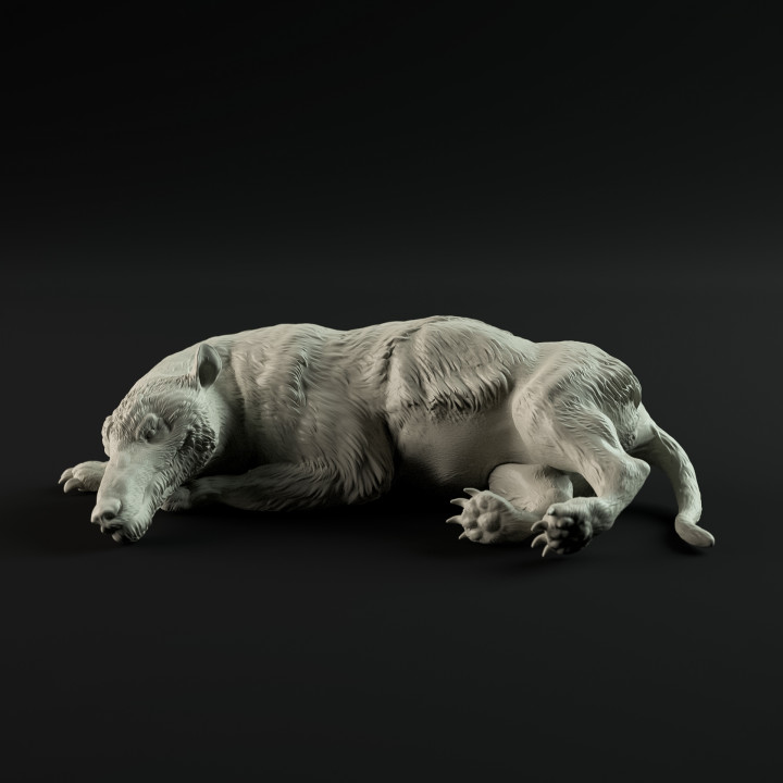 3D Printable Andrewsarchus resting 1-35 scale pre-supported prehistoric ...