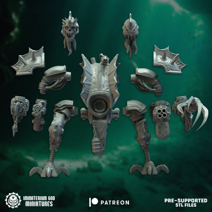 3D Printable Abyssal dogs by Immaterium God Miniatures