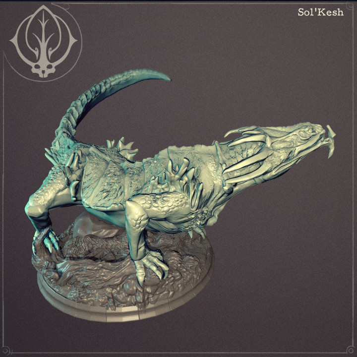 3D Printable Sol'kesh Ynnil + 5e Statblock by Keith Kirby