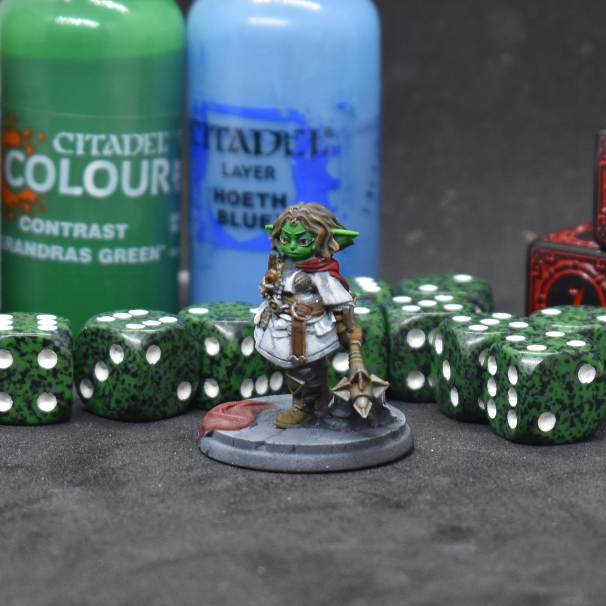 3D Printable Holly, the Goblin Cleric by Twin Goddess Miniatures