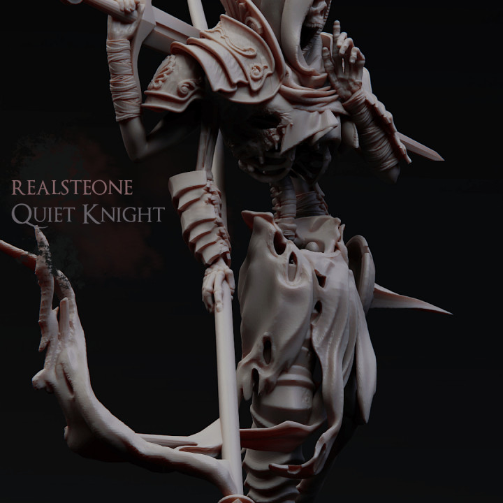 3D Printable Quiet Knight by realsteone miniatures