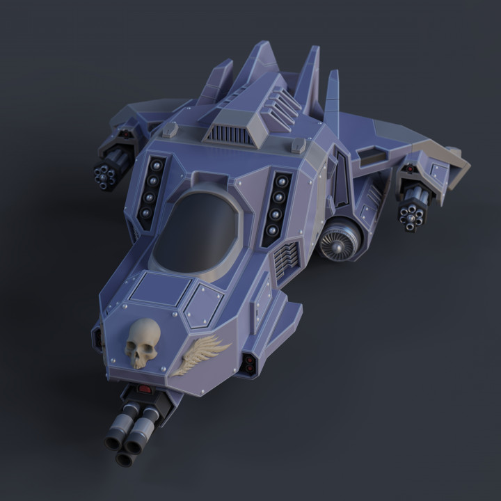 3D Printable Sparrowhawk Attack Ship by Dungeons and Dreadnoughts