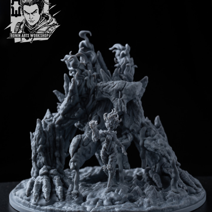 3D Printable Fire Golem + Fire Elemental Combo by Ronin Arts Workshop