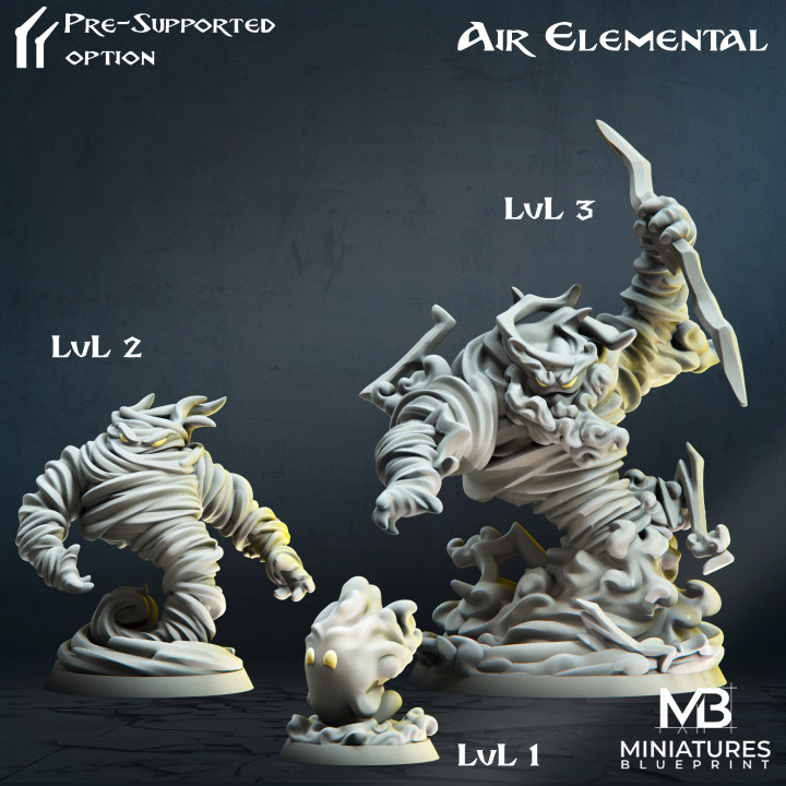 3D Printable Elementals - September 2023 release by Miniatures Blueprint