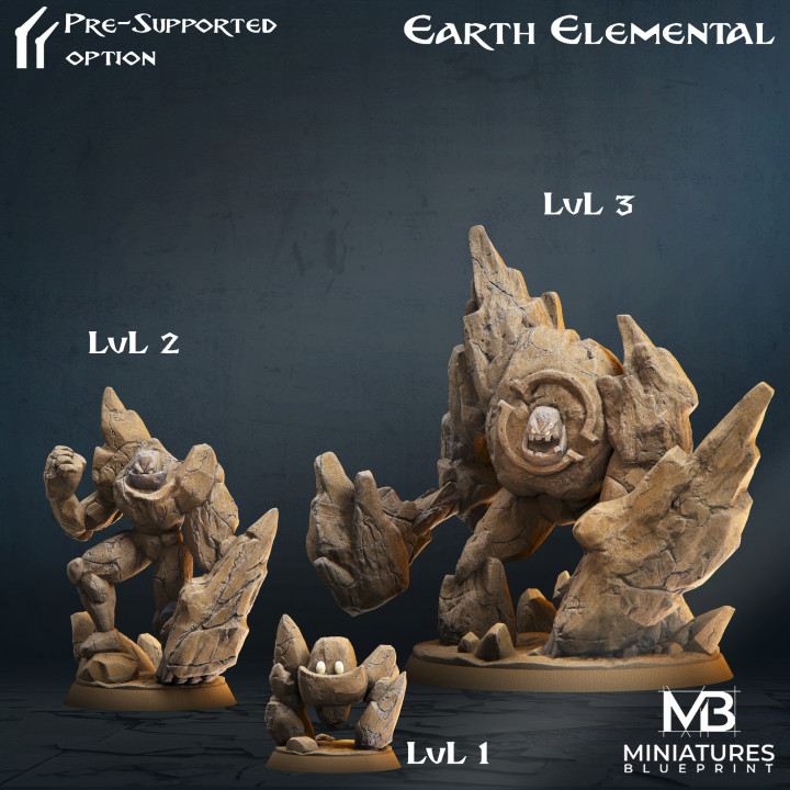 3D Printable Elementals - September 2023 release by Miniatures Blueprint