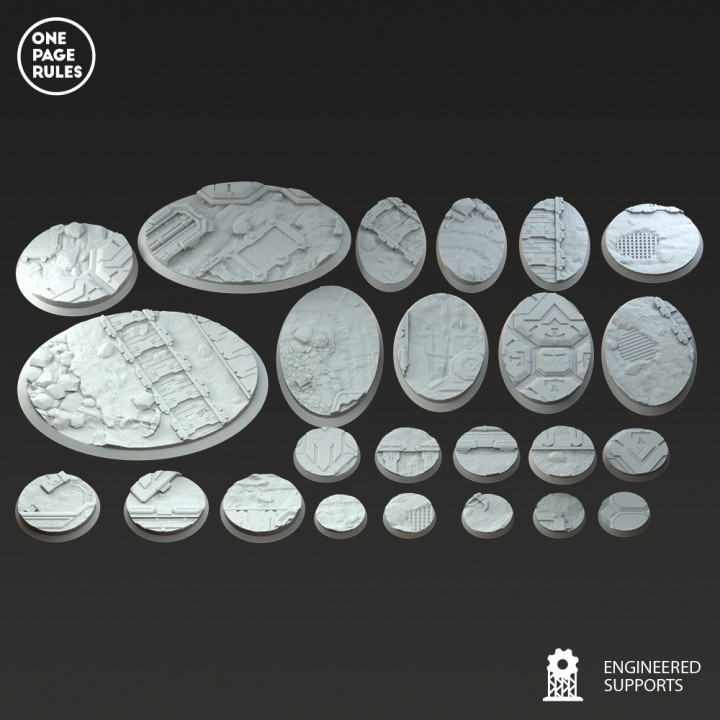 3D Printable Dwarf Guilds Bases (Round & Square) by One Page Rules