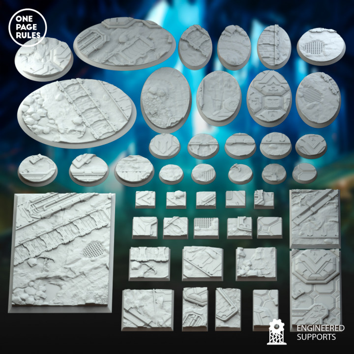 3D Printable Dwarf Guilds Bases (Round & Square) by One Page Rules