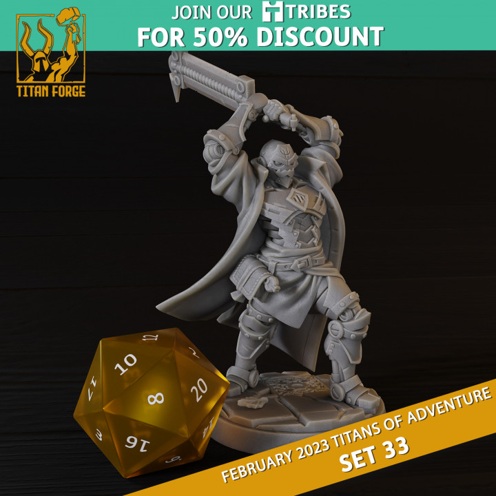3D Printable Warforged Male Barbarian - RPG Hero Character D&D 5e ...