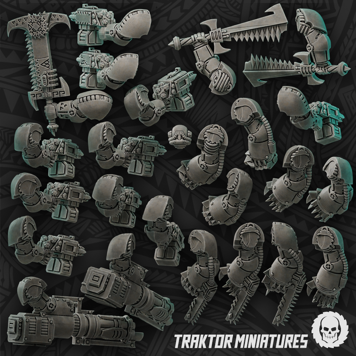 3D Printable Void Shark Heavy Gunner Weapons by Traktor Miniatures