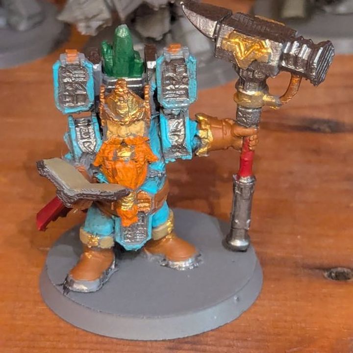 3D Print of Dwarf Champion (Rune Master) - Dwarf Guilds by DKnobius