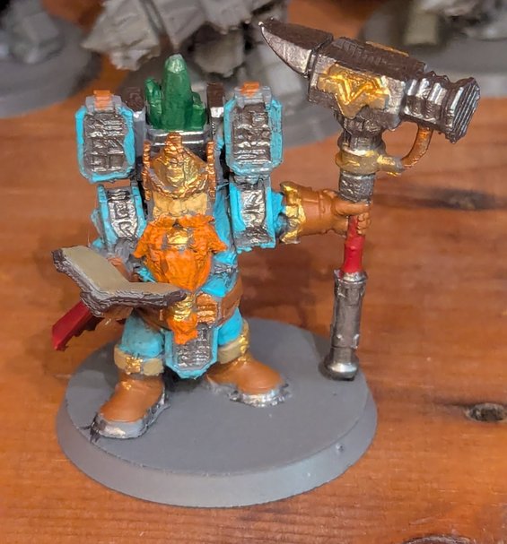 3D Printable Dwarf Champion (Rune Master) - Dwarf Guilds by One Page Rules