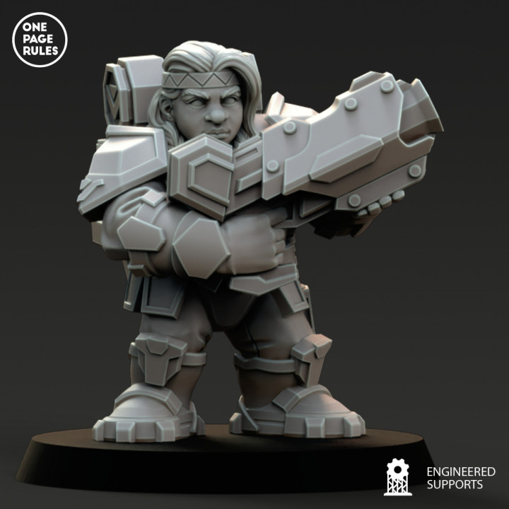 3D Printable Dwarf Warriors - Dwarf Guilds by One Page Rules