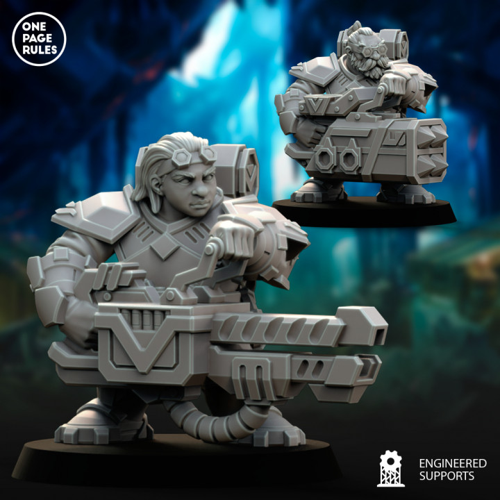 3D Printable Dwarf Warriors - Dwarf Guilds by One Page Rules