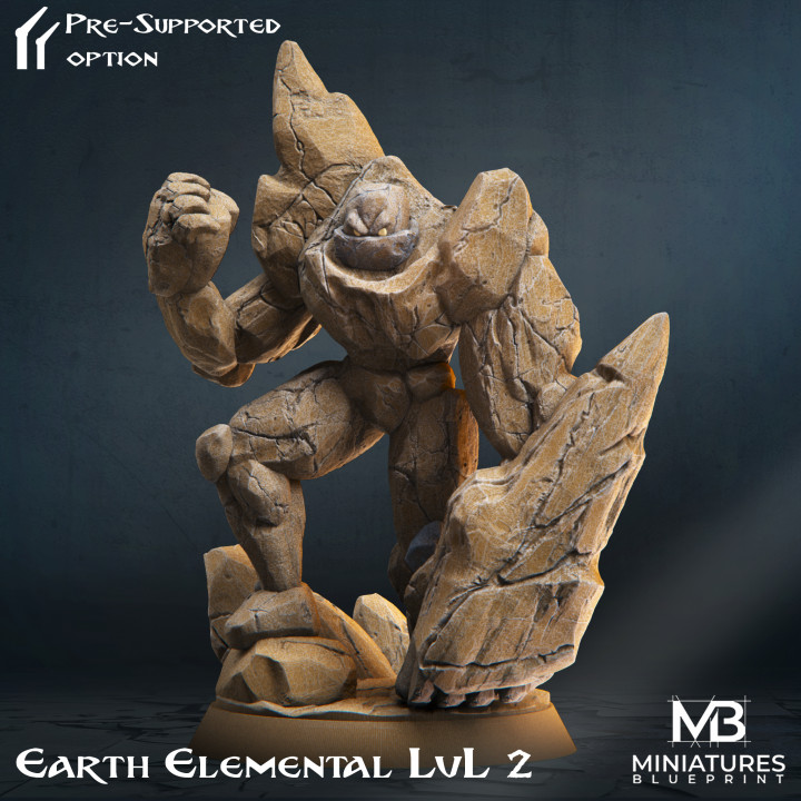 3D Printable Earth Elementals PACK by Miniatures Blueprint
