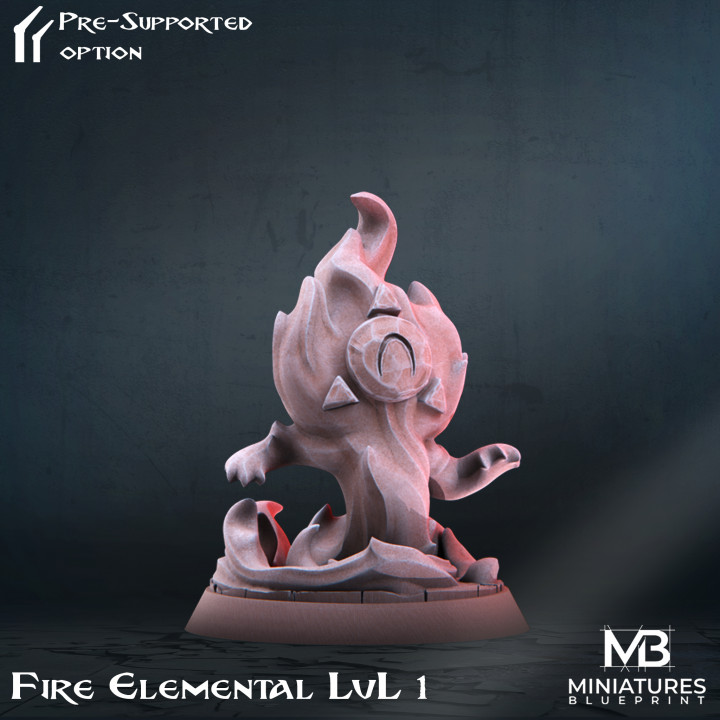 3D Printable Fire Elementals PACK by Miniatures Blueprint
