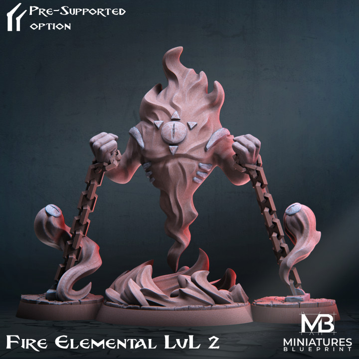 3D Printable Fire Elementals PACK by Miniatures Blueprint