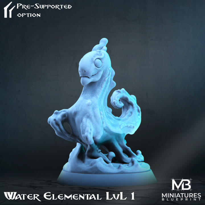 3D Printable Water Elementals PACK by Miniatures Blueprint