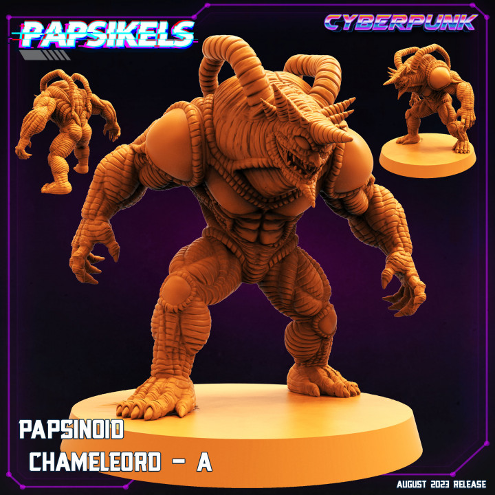 3D Printable PAPSINOID CHAMELEORD A by PAPSIKELS MINIATURES